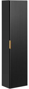 MAXIVA Vysoká závěsná skříňka - ADEL 80-01 black, matná černá/šedá