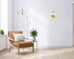 Toolight, LED nástěnné svítidlo s neutrálním světlem 4000K 14W APP1053-W, zlatá, OSW-01070