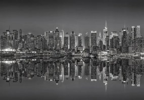 Fototapeta New York Odrazy V Černé A Bílé Vliesová tapeta 520x318