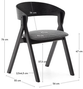 Černá jídelní židle Godia – Kave Home