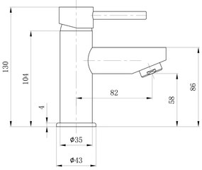 Stojánková umyvadlová baterie v leskle stříbrné barvě Small – Sapho
