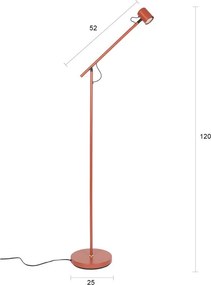 Červená stojací lampa (výška 120 cm) Aero – White Label