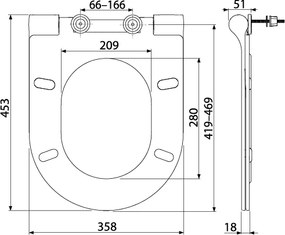 ALCADRAIN WC sedátko slim softclose, duroplast (A67SLIM)