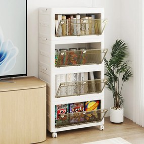 Costway Úložný box s víkem, stohovací boxy, skládací skladovací kontejnery