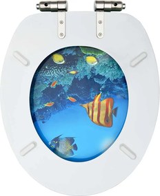vivdaXL WC sedátka s funkcí pomalého sklápění 2 ks MDF podmořský motiv 3056414