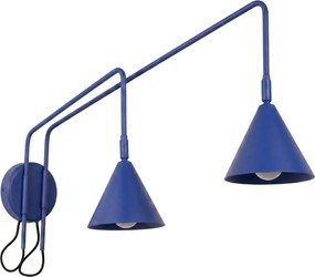 Sollux Lighting Nástěnné svítidlo NOX 2 ultramarín s vypínačem