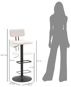 Designová barová otočná židle Caelius bílá