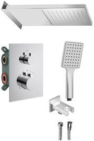 Sapho Sapho, KIMURA podomítkový sprchový set s termostatickou baterií, box, 3 výstupy, chrom, KU683-21