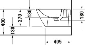 Duravit 27271500002 - Závěsný bidet D-CODE keramika/lesklá bílá
