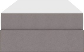 Postel s úložným prostorem a matrací Taupe 100 x 200 cm 3399643