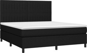 Box spring postel s matrací černá 160x200 cm textil 3141947