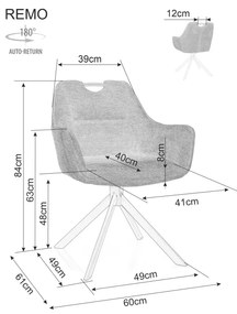 Otočné jídelní křeslo REMO Signal