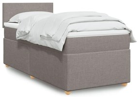 Box spring postel s matrací taupe 90x190 cm textil 3288832