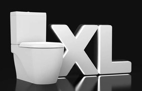 Sapho GRANDE WC kombi XXL, spodní/zadní odpad, bílá GR360