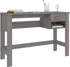 Psací stůl HAMAR světle šedý 110 x 40 x 75 cm masivní borovice 340459
