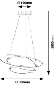 Rabalux 72020 - LED Lustr na lanku ESILDA LED/42W/230V 4000K