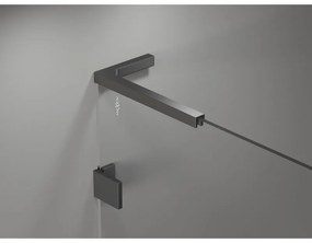 Mexen Lunar-F L, skládací sprchový kout pravý 70 x 70 cm, 8mm čiré sklo, grafitový profil, 836L-070-070-95-00-P