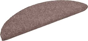 Schodové rohože samolepicí 5 ks 56 x 17 x 3 cm světle hnědé, půlkulaté 149674