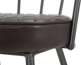 Jídelní židle Mauro Ferretti Coras 52x58x75 cm, tmavě šedá/hnědá