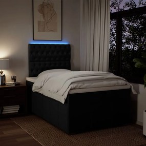 Box spring postel s matrací černá 120x200 cm textil 3293944