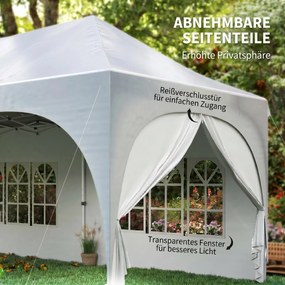 3 x 6 m pop-up pavilon s bočními stěnami, 6 pytlů s pískem, výškově nastavitelná střecha, stan pro zahradní párty s přepravní taškou
