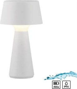 LD 19260-16 ABERA LED stolní lampa na baterie bílá dotykový stmívač IP54 USB vnitřní i venkovní použití 3000K - JUST LIGHT
