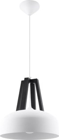 Sollux Lighting Závěsná lampa CASCO bílá/černá