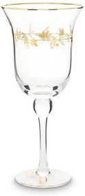 Pip Studio Love Birds sklenice na víno, 365ml (Zlatem zdobená sklenice na víno 365ml)