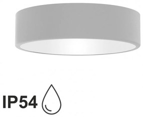 TEMAR Přisazené stropní koupelnové osvětlení CLEO, 2xE27, 40W, 30cm, kulaté, šedé, IP54
