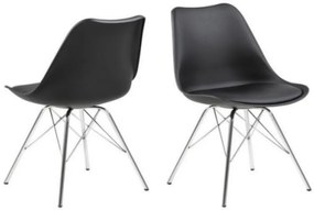 Designová židle Nasia černá chromová