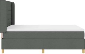 Postel s boxspringem s matrací Tmavě šedá 140 x 200 cm textil 3341771
