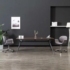 Otočné jídelní židle 2 ks šedé textil,  3054866