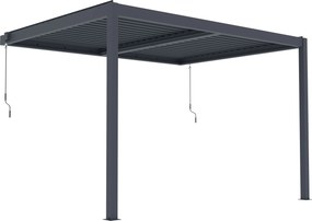 Bioklimatická pergola G21 Trenton Premium 4x3 m, antracitová hliníková