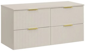 Závěsná skříňka Adele Cashmere s deskou 120 cm kašmírová