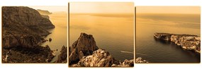 Obraz na plátně - Majestátní krajina s klidným mořem - panoráma 5233FD (120x40 cm)
