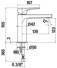 JIKA H3111X10041101 - Umyvadlová baterie CUBITO 10,5 cm lesklý chrom