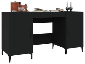 Petromila Psací stůl černý 140 x 50 x 75 cm kompozitní dřevo