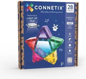 Connetix tiles light star magnetická stavebnice, 28 ks