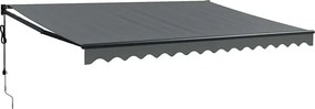 Automatická zatahovací markýza antracitová 4,5 x 3 m 3154514