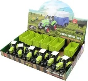 MaDe 15364 Traktor s vlečkou, se světlem a zvukem, volná kola / 23,5 x