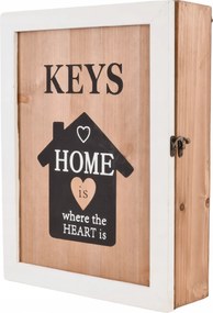 Skříňka Na Klíče Věšák Home Keys béžová 30x10x40 cm organizér
