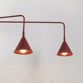 Sollux Lighting Nástěnné svítidlo NOX 2 bordó s vypínačem