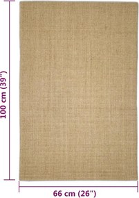 Sisalový koberec pro škrabací sloupek 66 x 100 cm 3203409