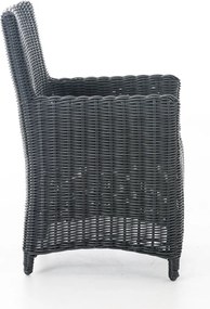 Židle Fontana / Sankt Marlo Rubinrot 5mm – černá