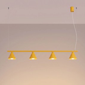 Sollux Lighting Lustr NOX 4L žlutý