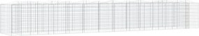 Klenutý gabion vyvýšený záhon 600x100x100 cm pozinkované železo 153556
