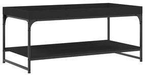 Konferenční stolek černý 100 x 49 x 45 cm kompozitní dřevo - Default Title