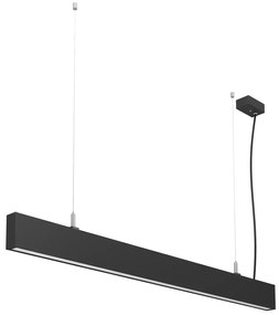 Indeluz 1046B-L3336B-02 závěsné LED svítidlo Office, černé, 36W, 4000K, 115°, 102cm, IP40