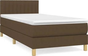 Box spring postel s matrací tmavě hnědá 80x200 cm textil 3140732