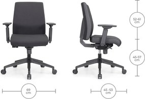 Ergonomická síťovaná kancelářská židle MOSH Airflow 616 – černá